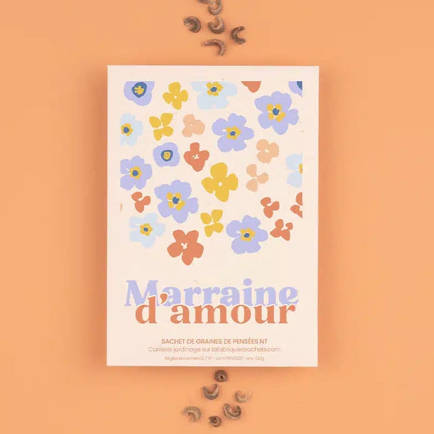 "Marraine d’Amour" Sachet de Graines de Pensées - La Fabrique à Sachet ...