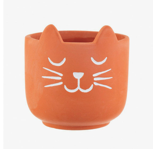 Cache-pot mini chat en terre cuite – French Blossom